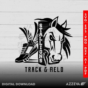 Stallions Track Field Design Png, Eps, Ai, Dxf, Png, Pdf, Jpg and Svg ...
