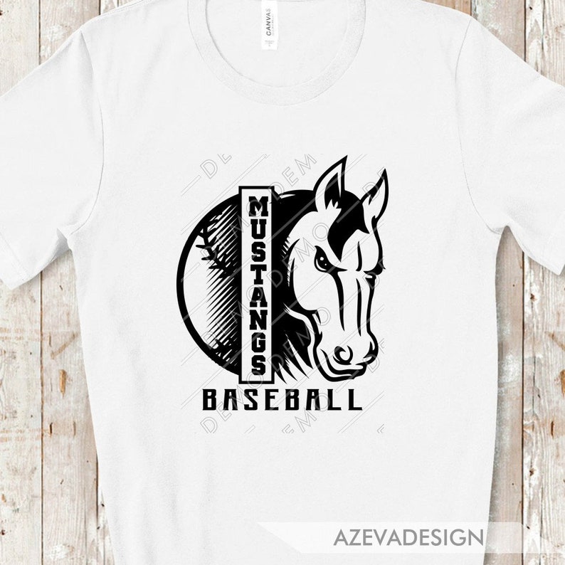 Mustang Baseball 'team Spirit' Svg Eps Png and Dxf - Etsy