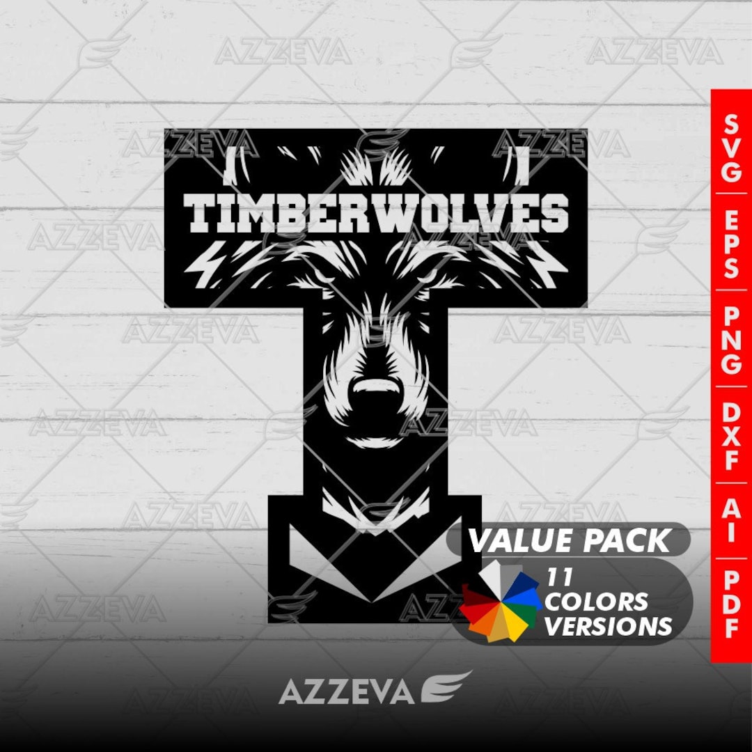 Timberwolf in T Letter Generic Design Color Bundle - 11 Colors in SVG ...