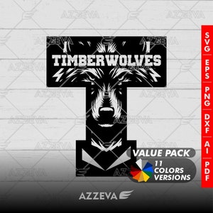 Timberwolf in T Letter Generic Design Color Bundle - 11 Colors in SVG ...