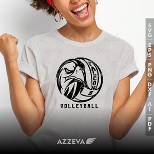Falcon Volleyball Generic Design Color Bundle - 11 Colors in SVG, PNG ...