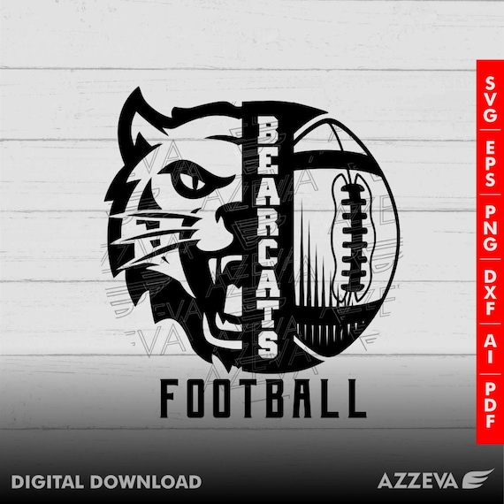 Bearcats Football Design Png Eps Ai Dxf Png Pdf Jpg and - Etsy