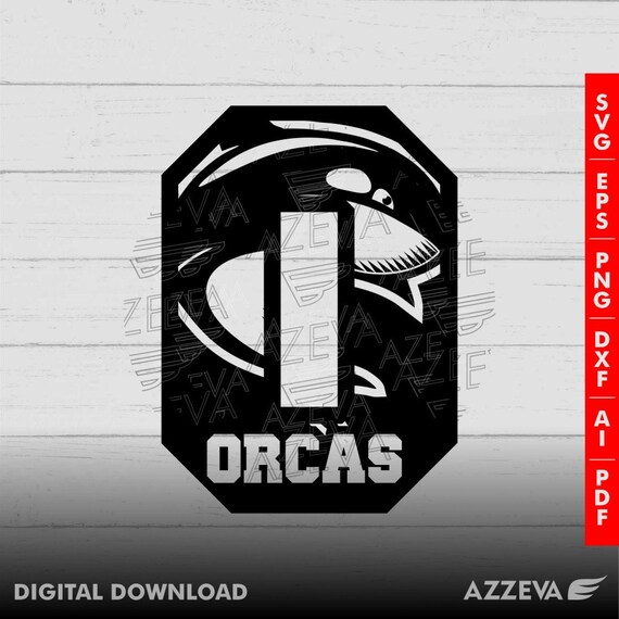 Orcas in O Letter Design Png Eps Ai Dxf Png Pdf Jpg and - Etsy