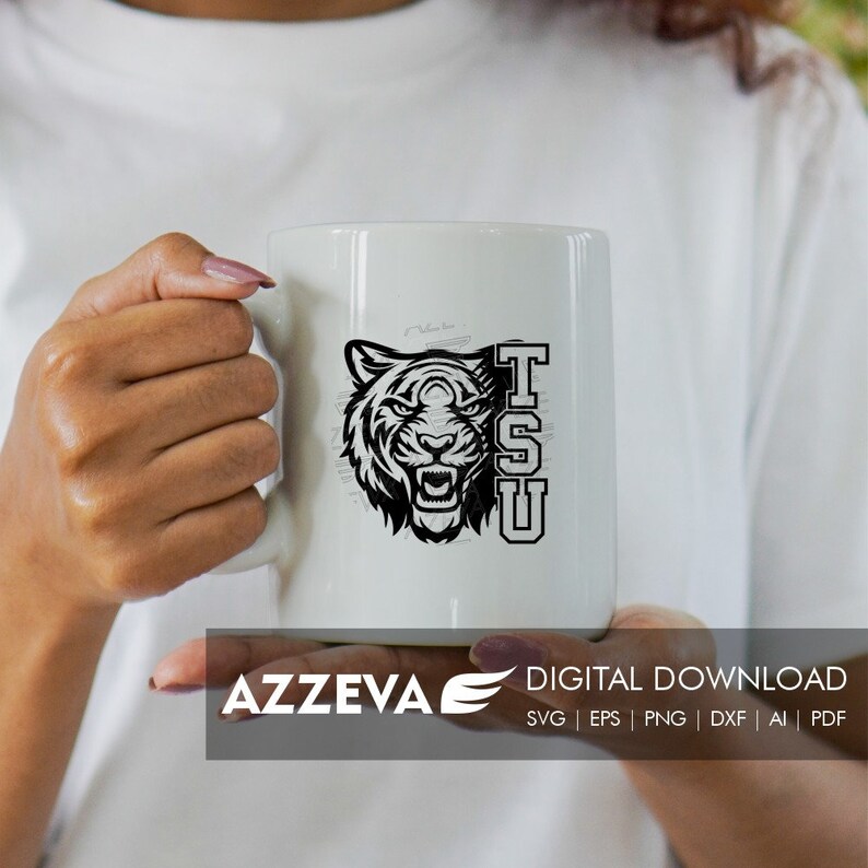 Tiger-in-tsu-letters-design Png Eps Ai Dxf Png Pdf Jpg - Etsy