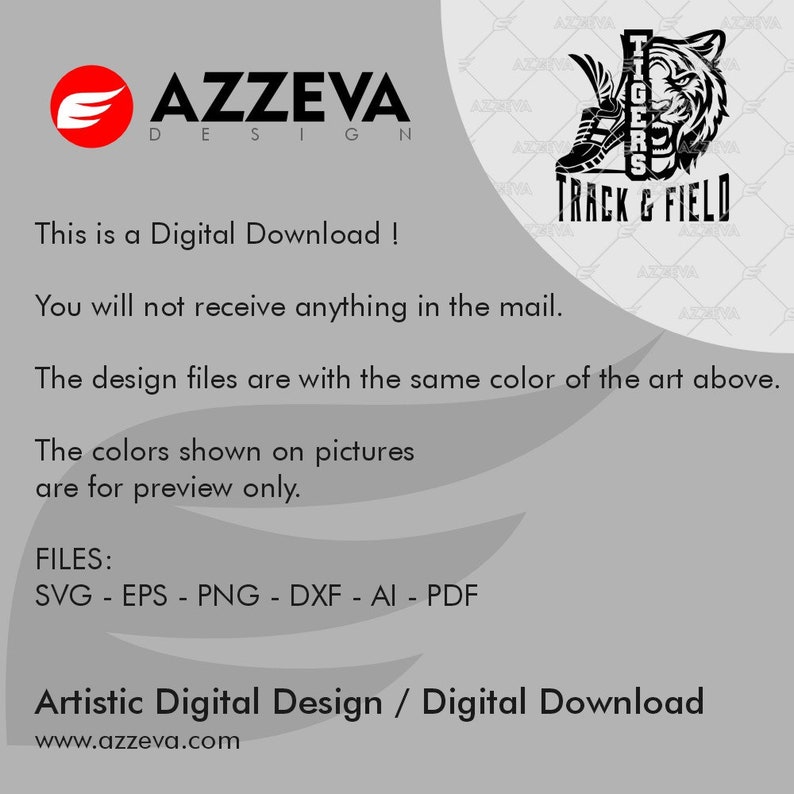 Tiger Track & Field Designs: Colorful SVG and PNG Bundle (11 Colors) - Etsy