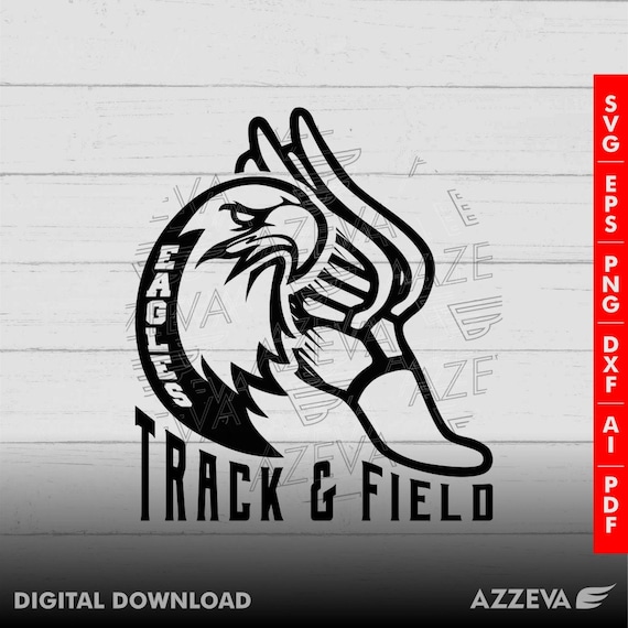 Eagles Track Field Design Png Eps Ai Dxf Png Pdf Jpg and - Etsy