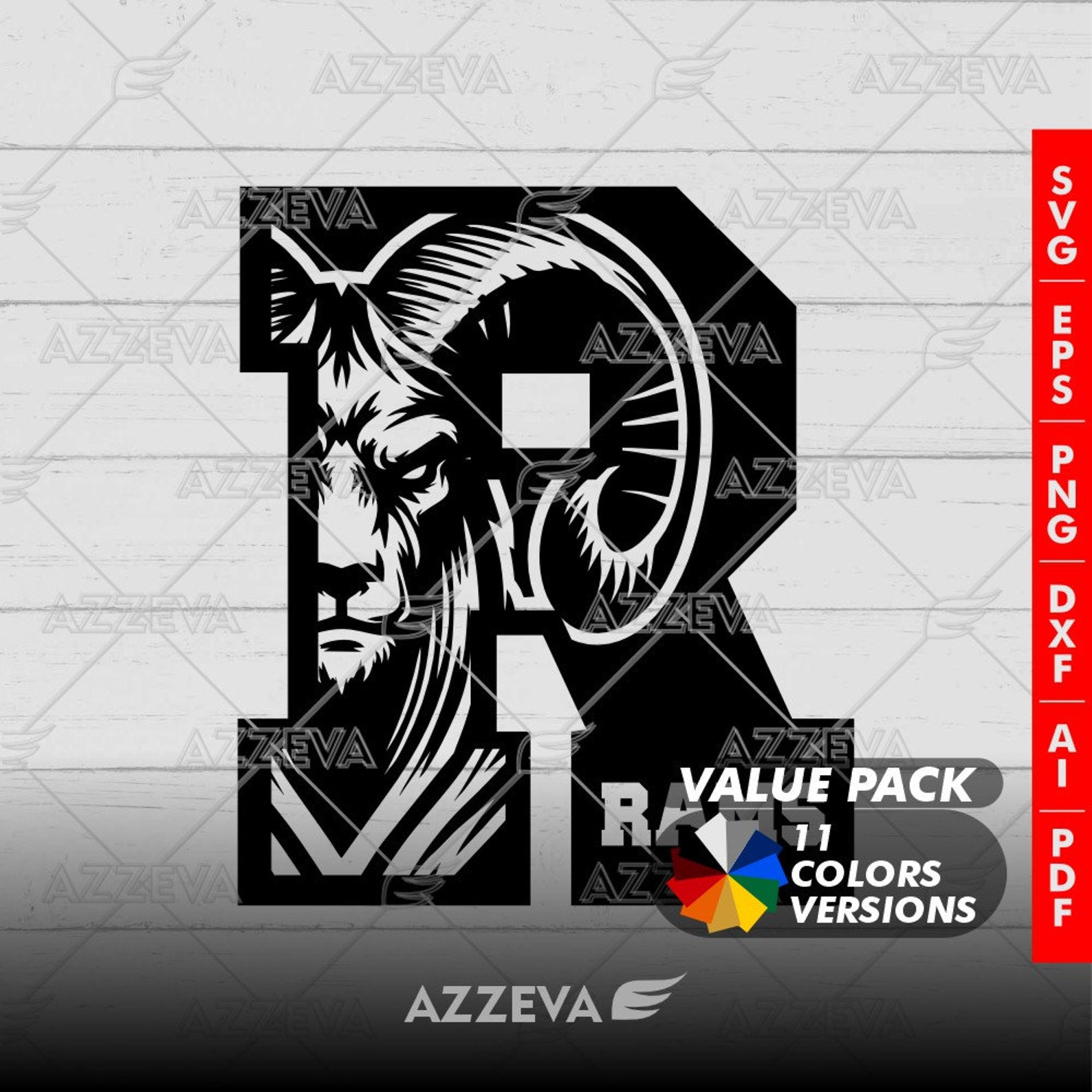 Ram Letter SVG Cut File - 11 Color Options for Cricut - Etsy