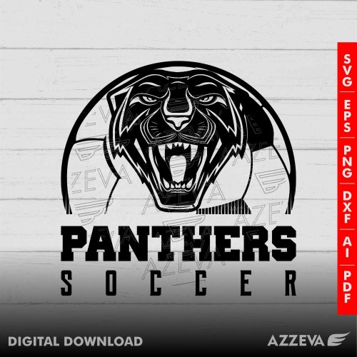 Panthers Soccer Design Png Eps Ai Dxf Png Pdf Jpg and - Etsy