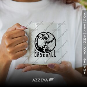 Eagles Baseball Logo Design SVG, Mascot Sport Ball (digital Download ...