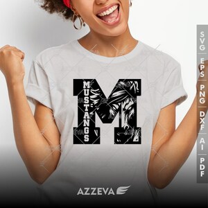 Mustang in M Letter Generic Design Color Bundle 11 Colors in SVG, PNG ...