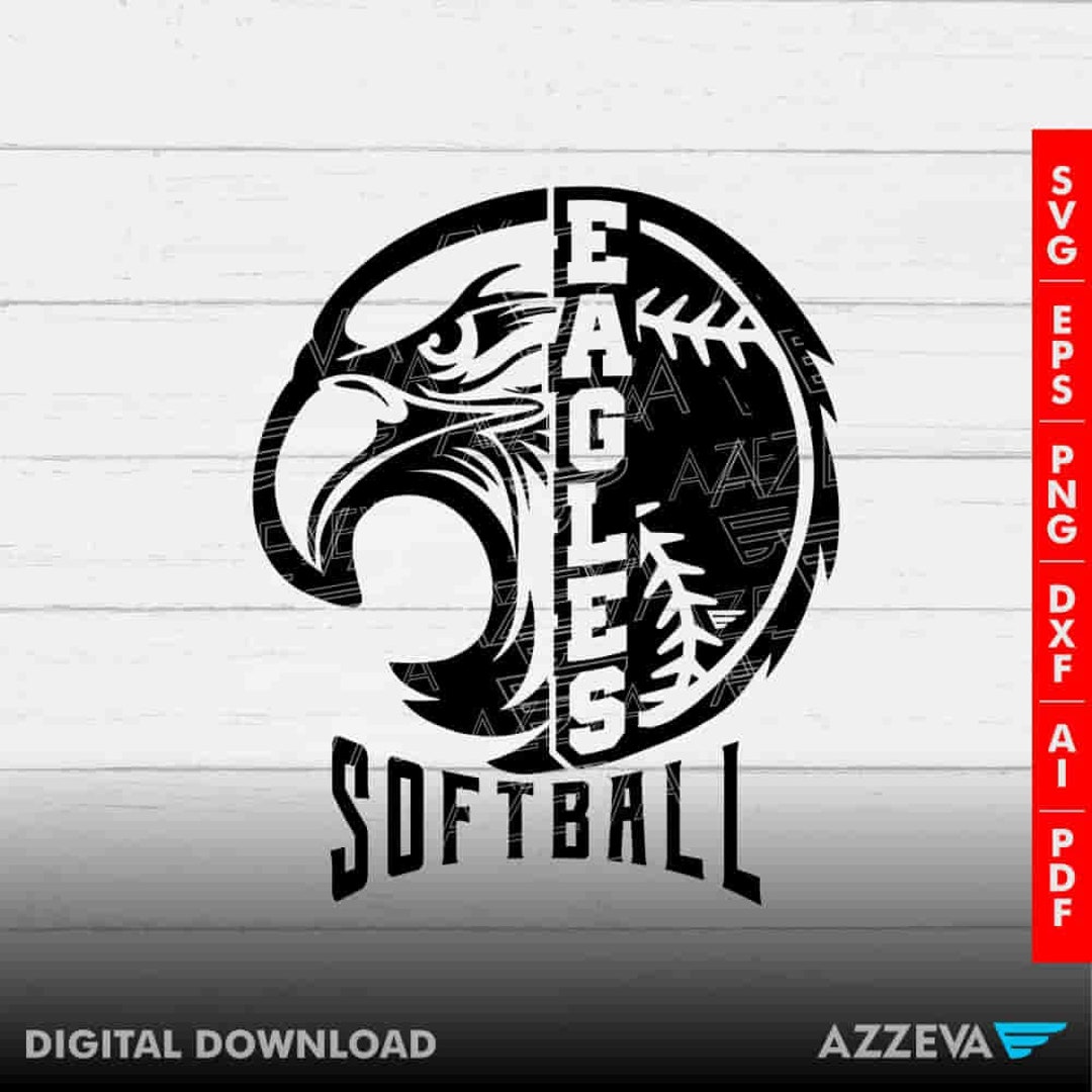 Eagles Softball Design Png, Eps, Ai, Dxf, Png, Pdf, Jpg and Svg Files ...