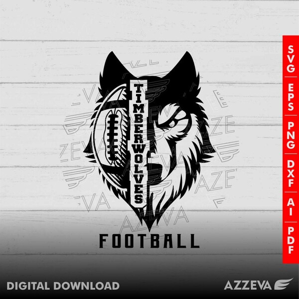 Timberwolves Football Svg - Etsy