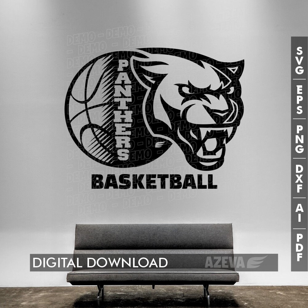 Panthers Basketball Design Png Eps Ai Dxf Png Pdf Jpg - Etsy