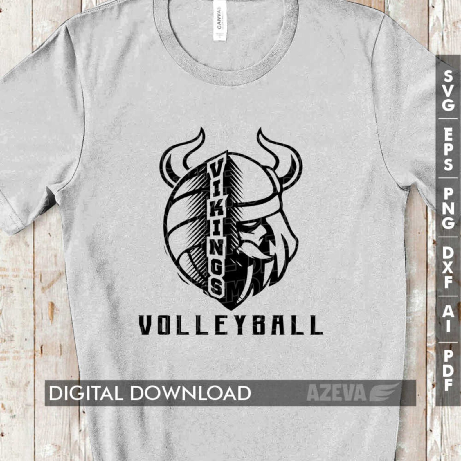 Vikings Svg Ai Png Eps Dxf and Pdf Files Sport Volleyball - Etsy