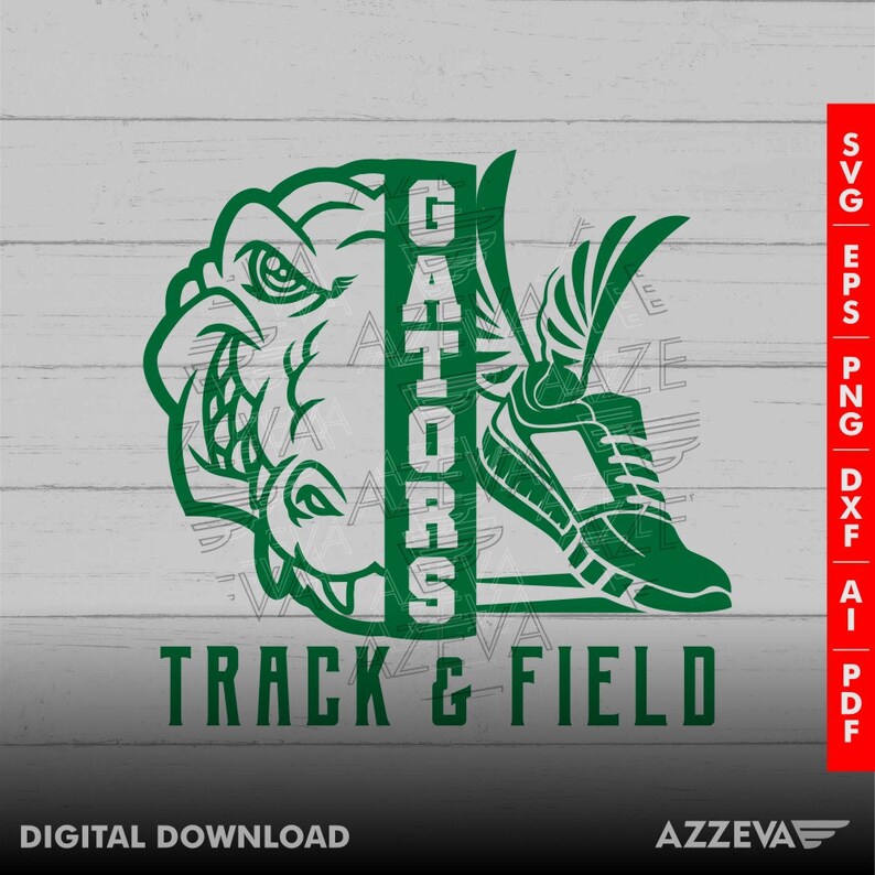 Gators Track Field Design Png Eps Ai Dxf Png Pdf Jpg and - Etsy