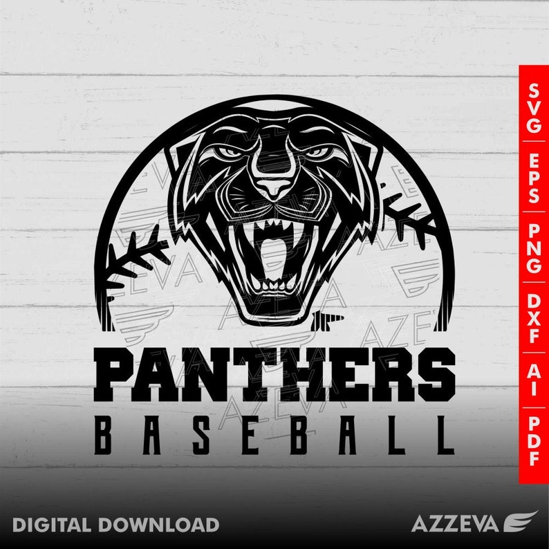 Panthers Baseball Design Png Eps Ai Dxf Png Pdf Jpg and - Etsy