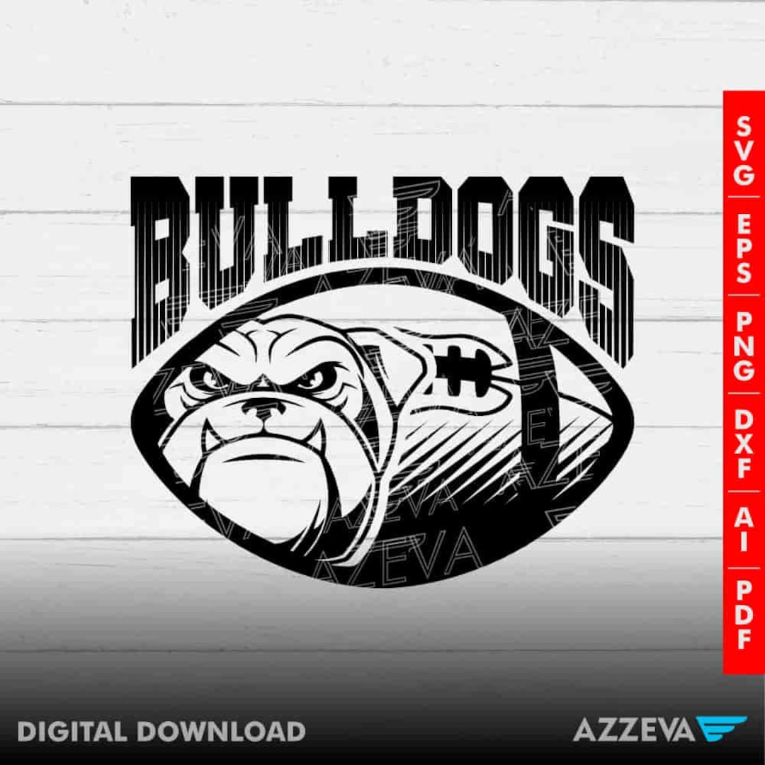 Bulldogs Football Design Png Eps Ai Dxf Png Pdf Jpg and - Etsy Norway