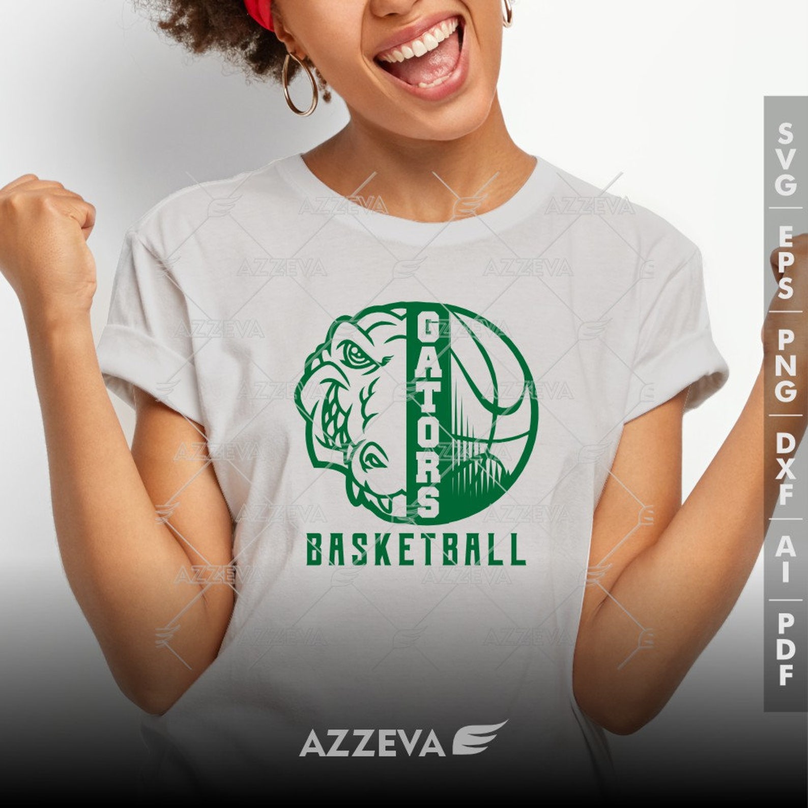 Gator Basketball SVG – Diseño de mascota en 11 colores (Descarga ...