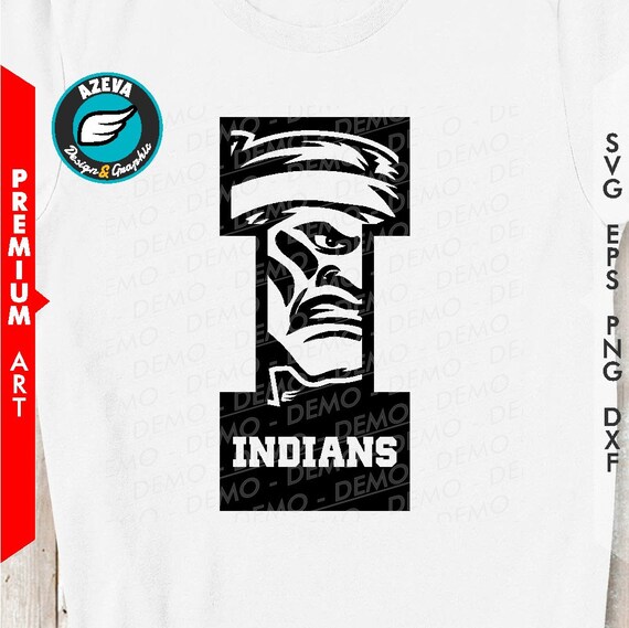 Indians Logo svg eps png and dxf files Sport Collection | Etsy
