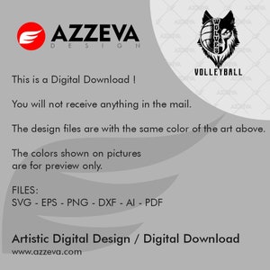 Wolf Volleyball Generic Design Color Bundle - 11 Colors in SVG, PNG and ...