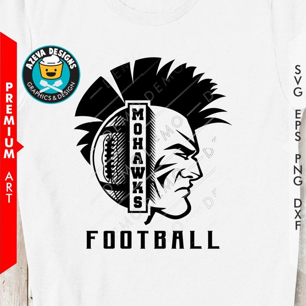 Mohawks Football Svg - Etsy