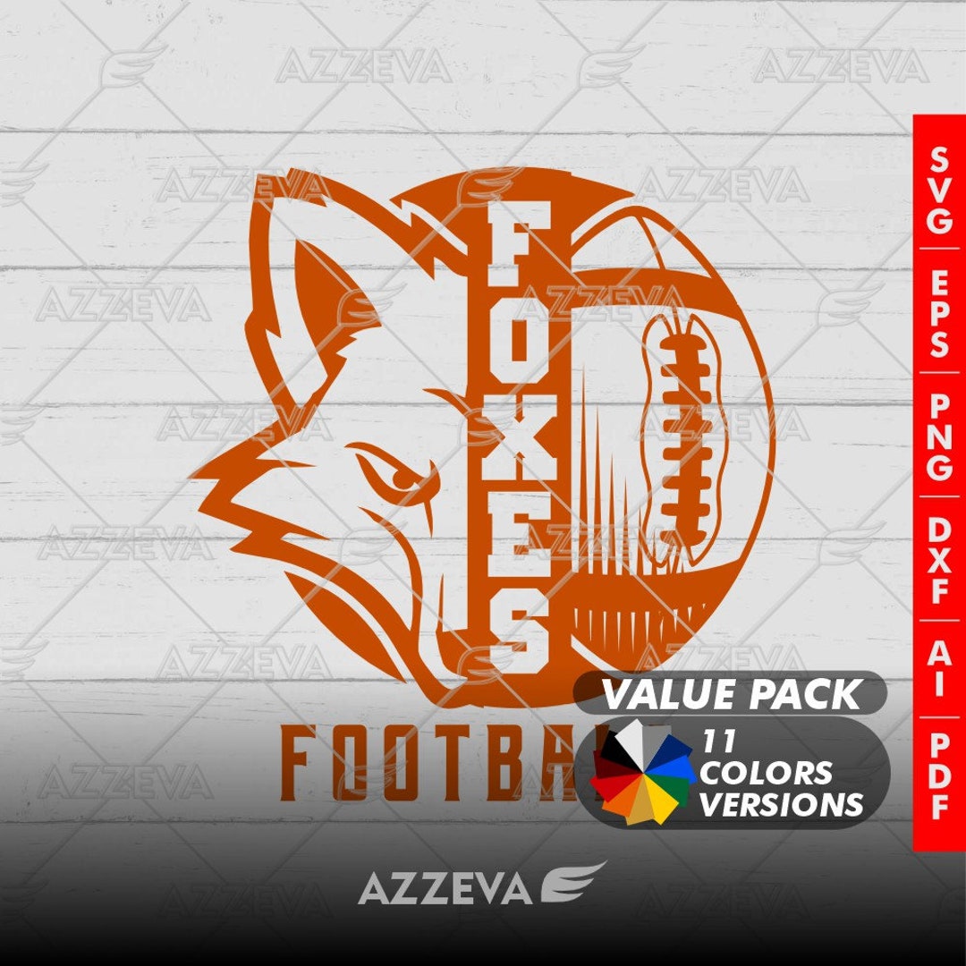 Foxes Football Logo Generic Design Png, Eps, Ai, Dxf, Png, Pdf, Jpg and ...