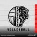 Wolf Volleyball Generic Design Color Bundle 11 Colors in SVG, PNG and ...