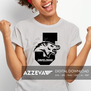 Javelinas Letter J Clipart: Sports Mascot SVG Files (cricut ...