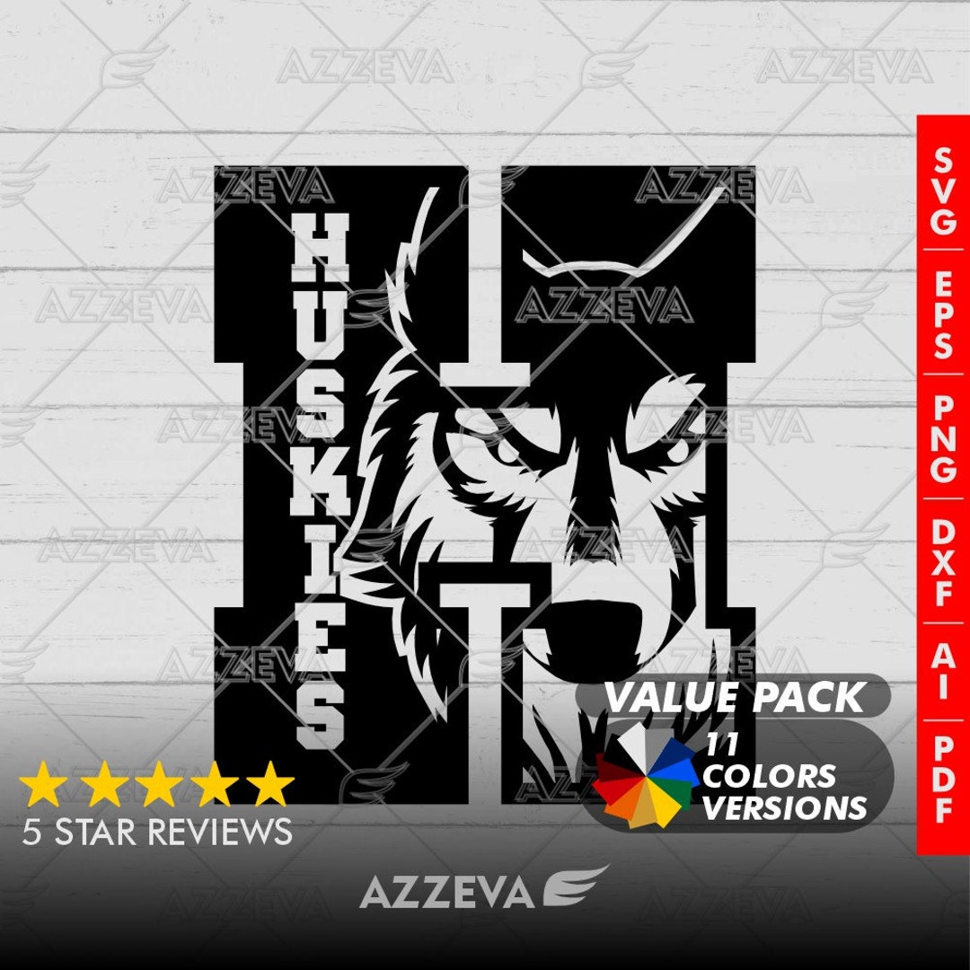 Husky in H Letter Generic Design Color Bundle - 11 Colors in SVG, PNG ...