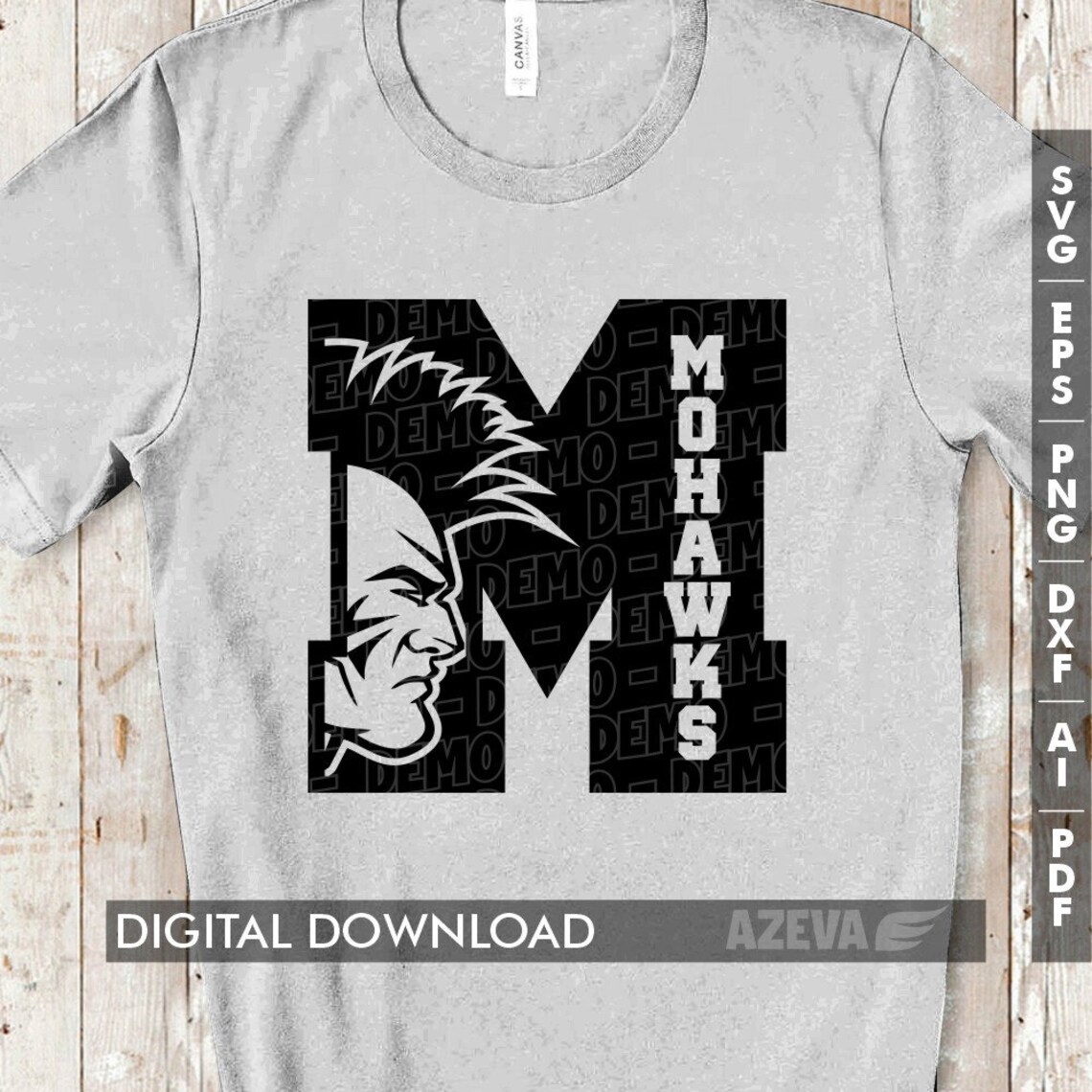 Mohawks Svg Ai Png Eps Dxf and Pdf Files Sport Team Logo | Etsy