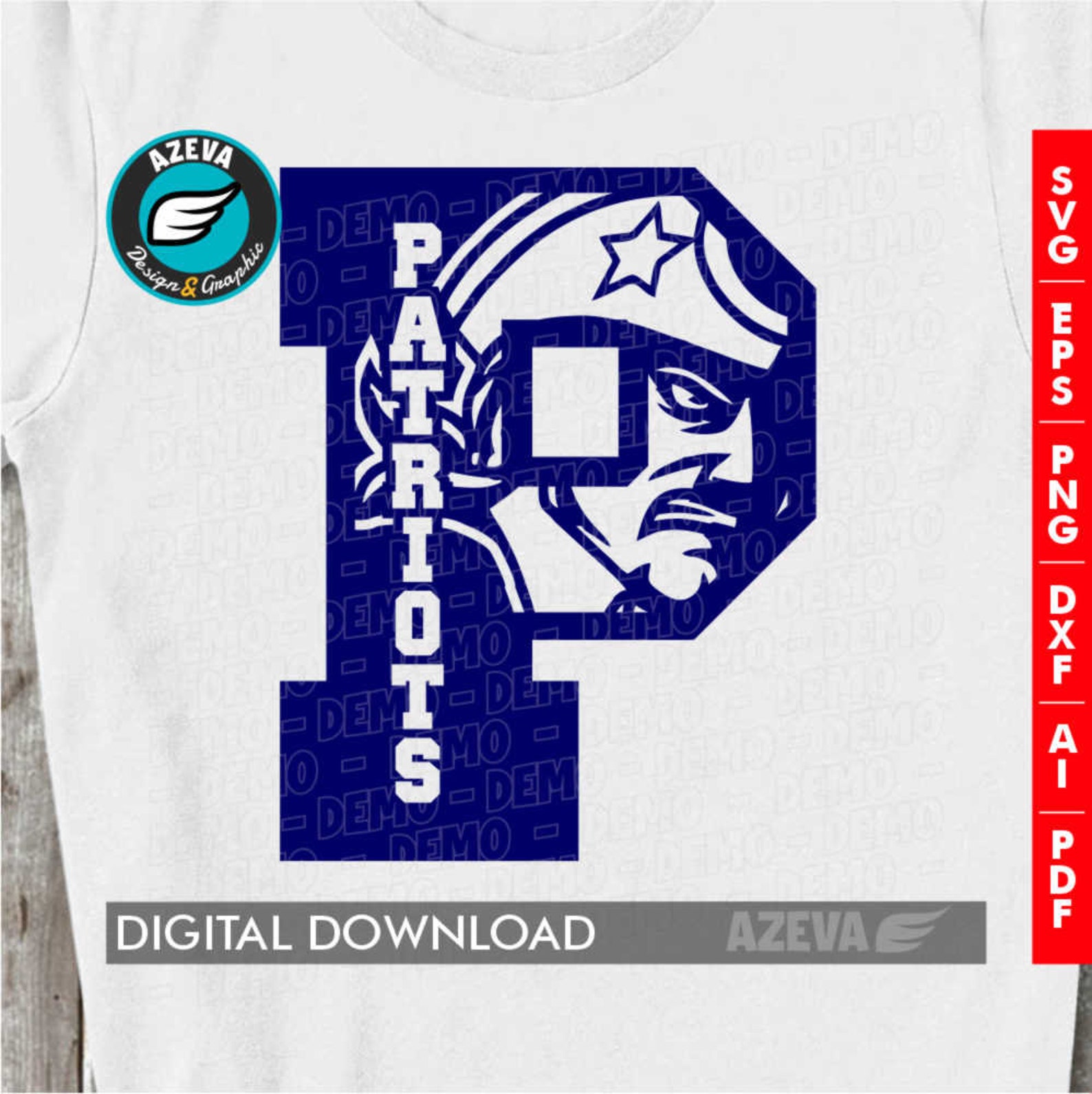 Patriots Svg Ai Png Eps Dxf and Pdf Files Sport Team Logo | Etsy