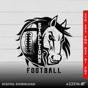 Stallions Football Design Png, Eps, Ai, Dxf, Png, Pdf, Jpg and Svg ...