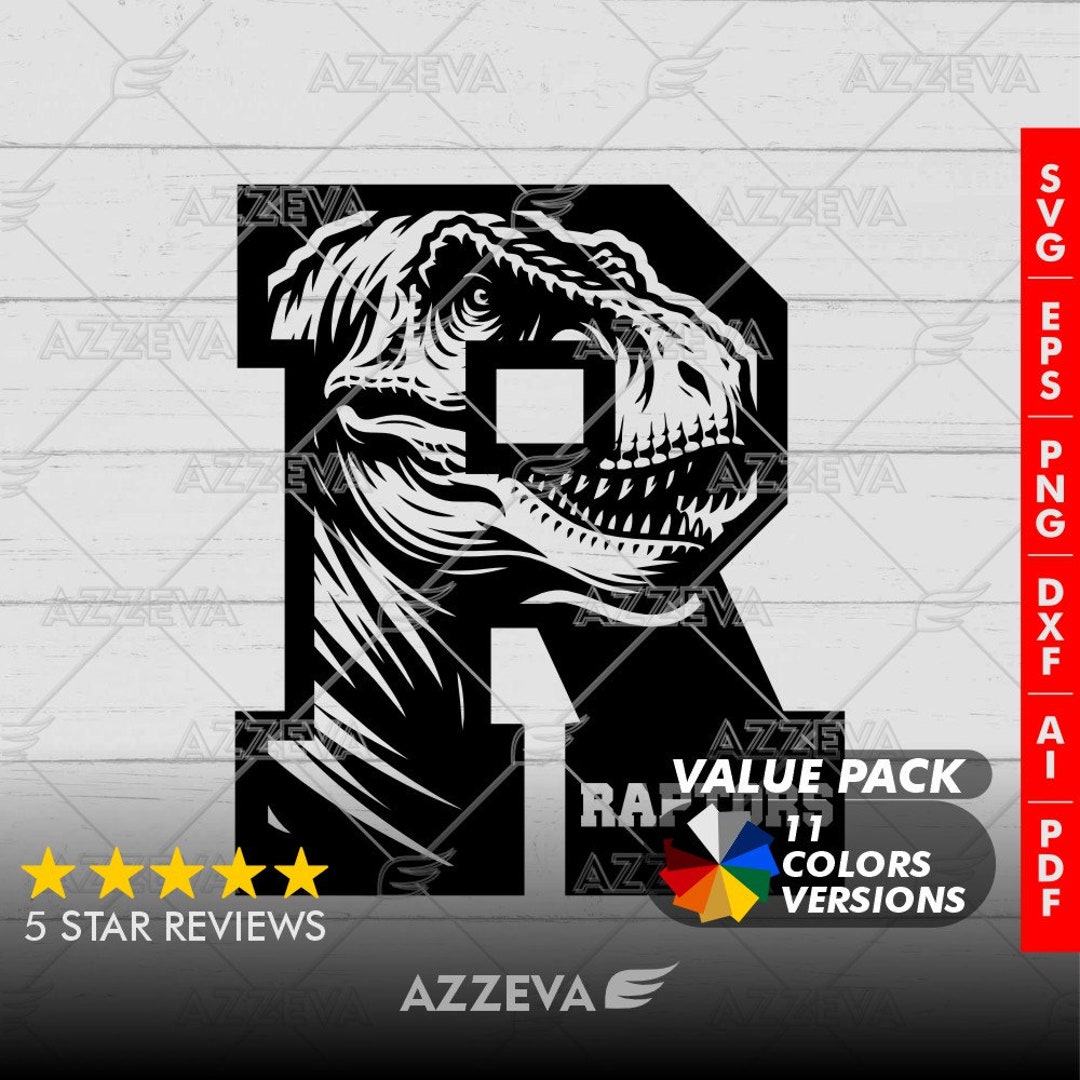 Raptor in R Letter Generic Design Color Bundle - 11 Colors in SVG, PNG ...