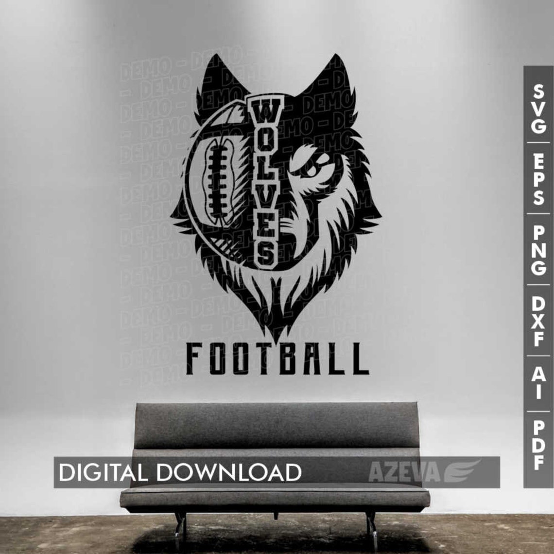 Wolves Svg, Ai, Png, Eps, Dxf and Pdf Files Sport Football Files ...