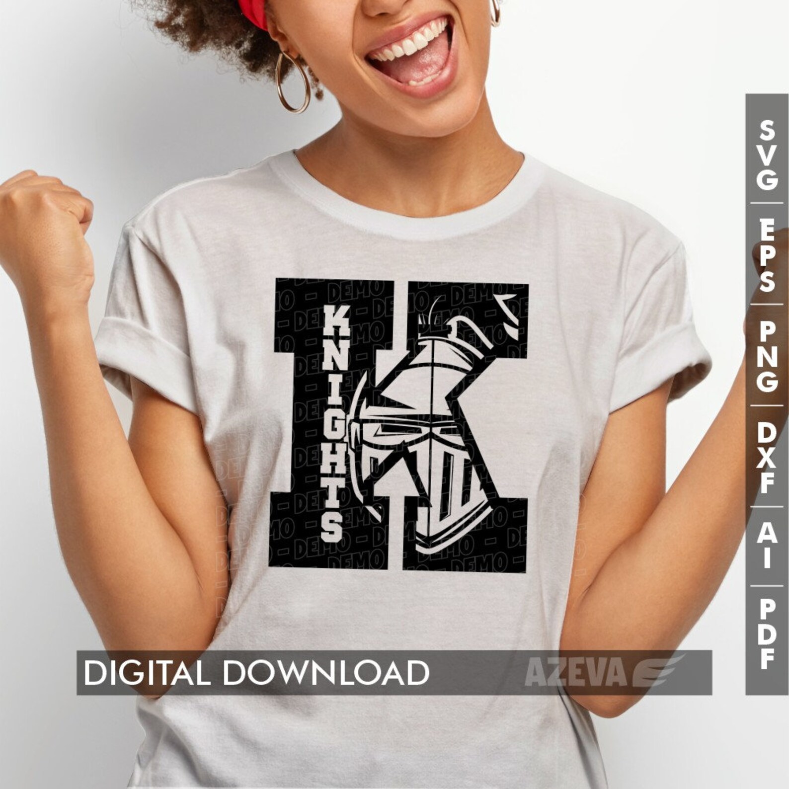 Knights Team Logo Svgmascot Inside Letterknights Team Logo - Etsy