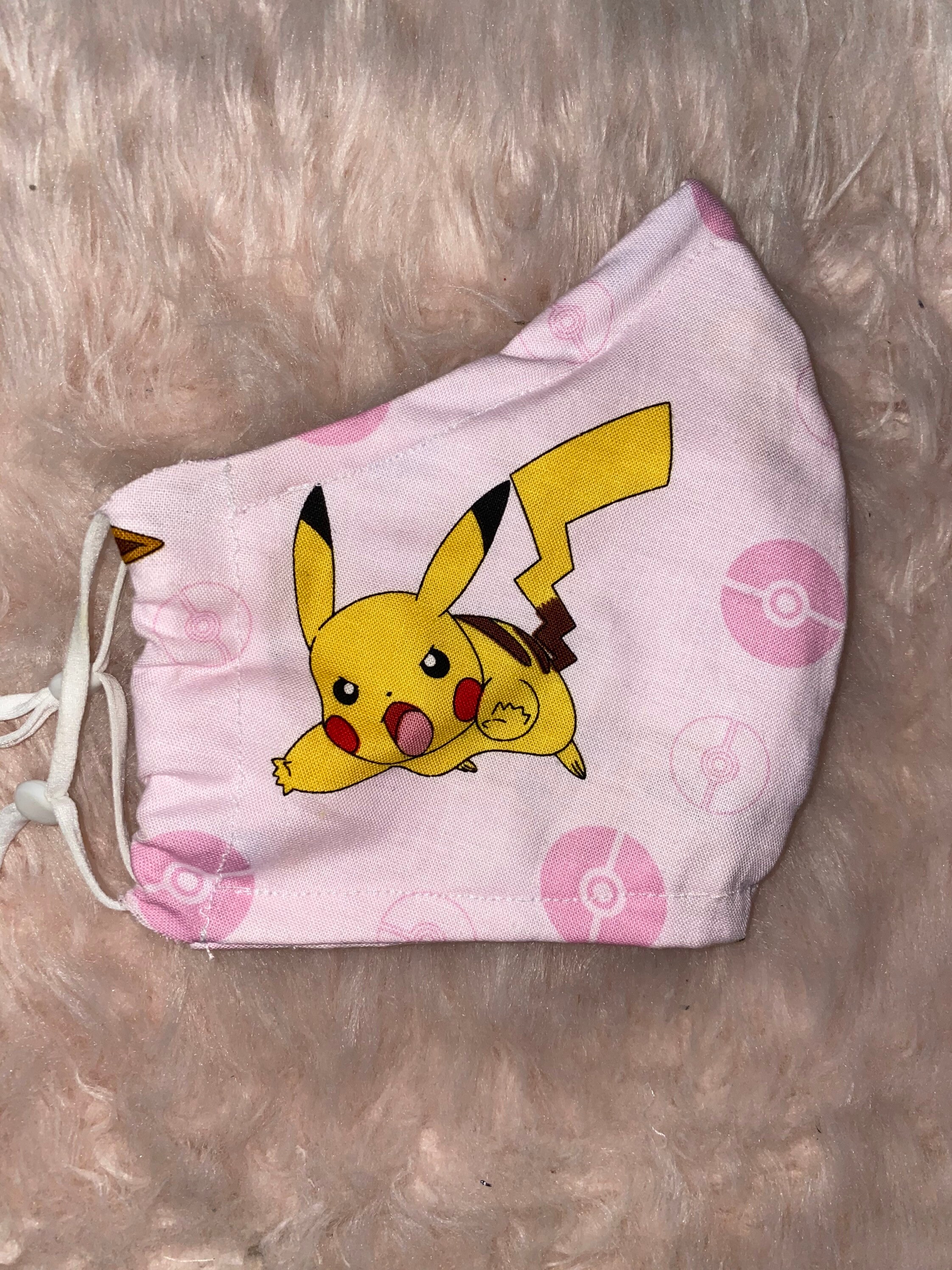 Eevee/Pikachu/Squirtle Face mask pink | Etsy