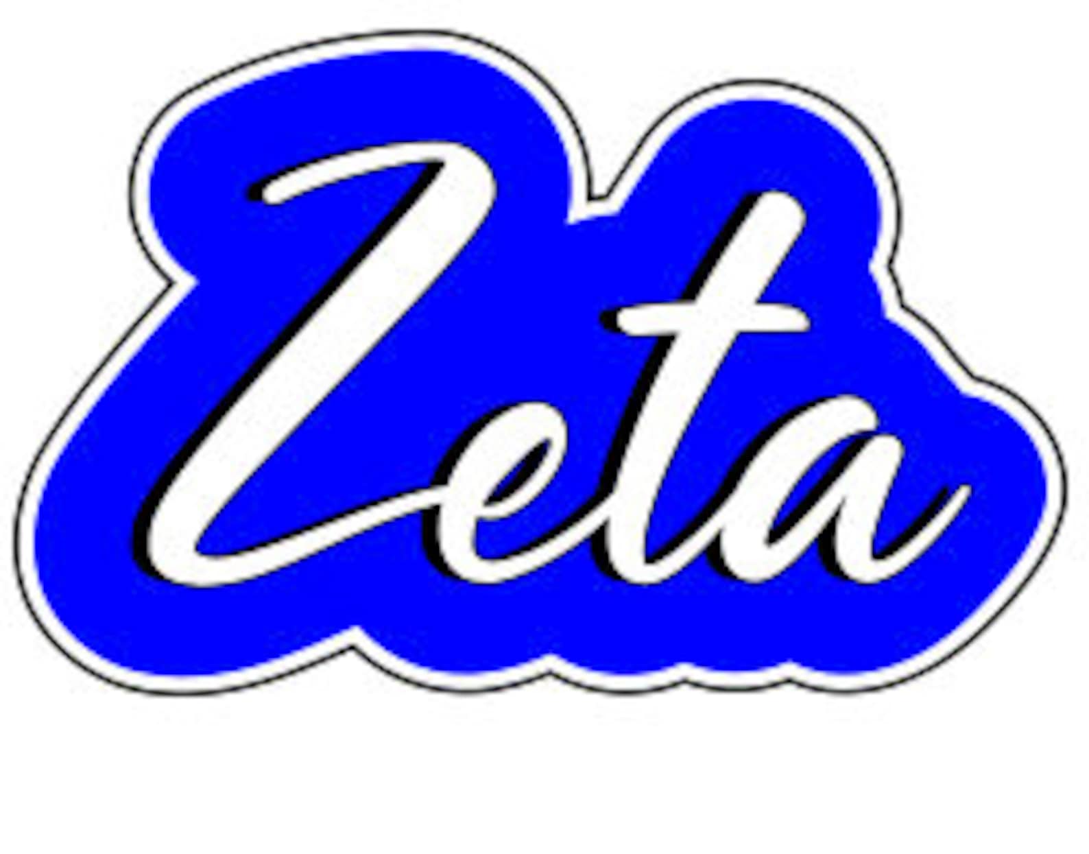 Zeta Phi Beta Sticker Zeta Retro themed blue sticker | Etsy