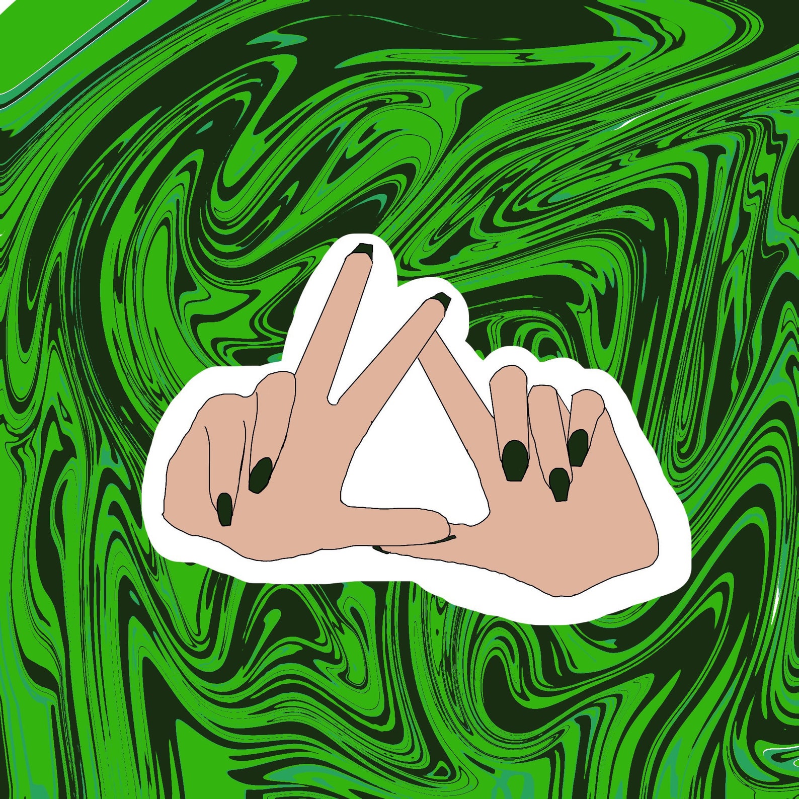 Kappa Delta KD Hand Sign Sticker | Etsy