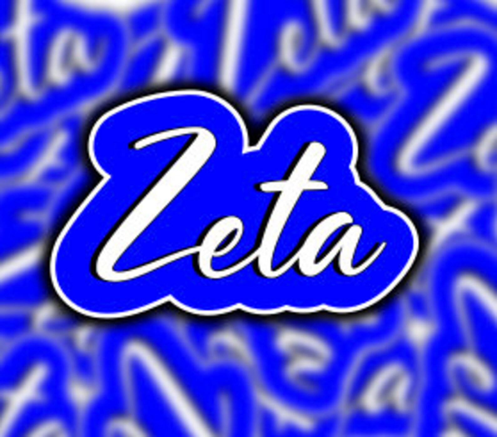 Zeta Phi Beta Sticker Zeta Retro themed blue sticker | Etsy