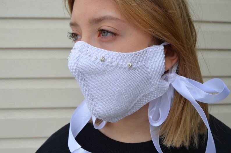 Face mask gift for mom knitted face mask decorative mask | Etsy