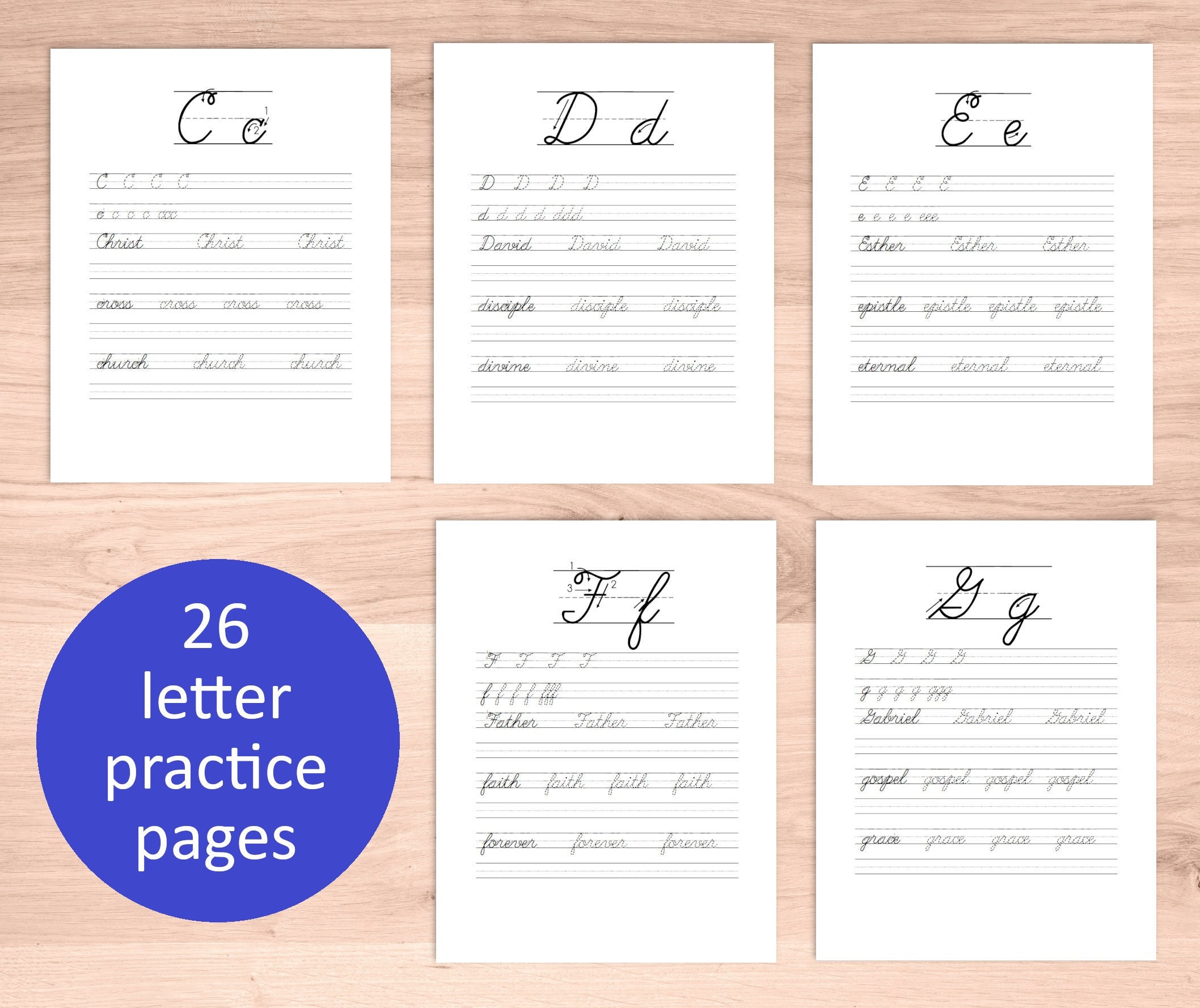 Beginner Cursive Bible Workbook // Scripture Copywork / Christian ...