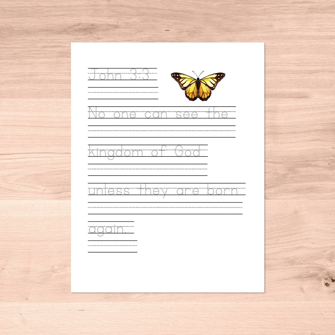 Bible Tracing & Copywork // Set 1 // 25 Pages - Etsy