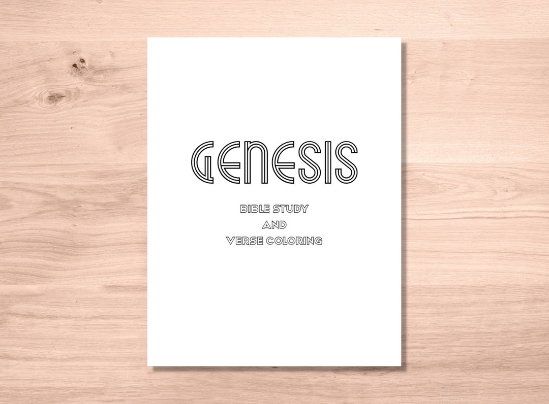Genesis Bible Study & Verse Coloring Workbook: Homeschool Devotion ...