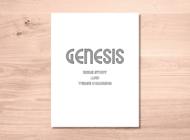 Genesis Bible Study & Verse Coloring Workbook: Homeschool Devotion ...