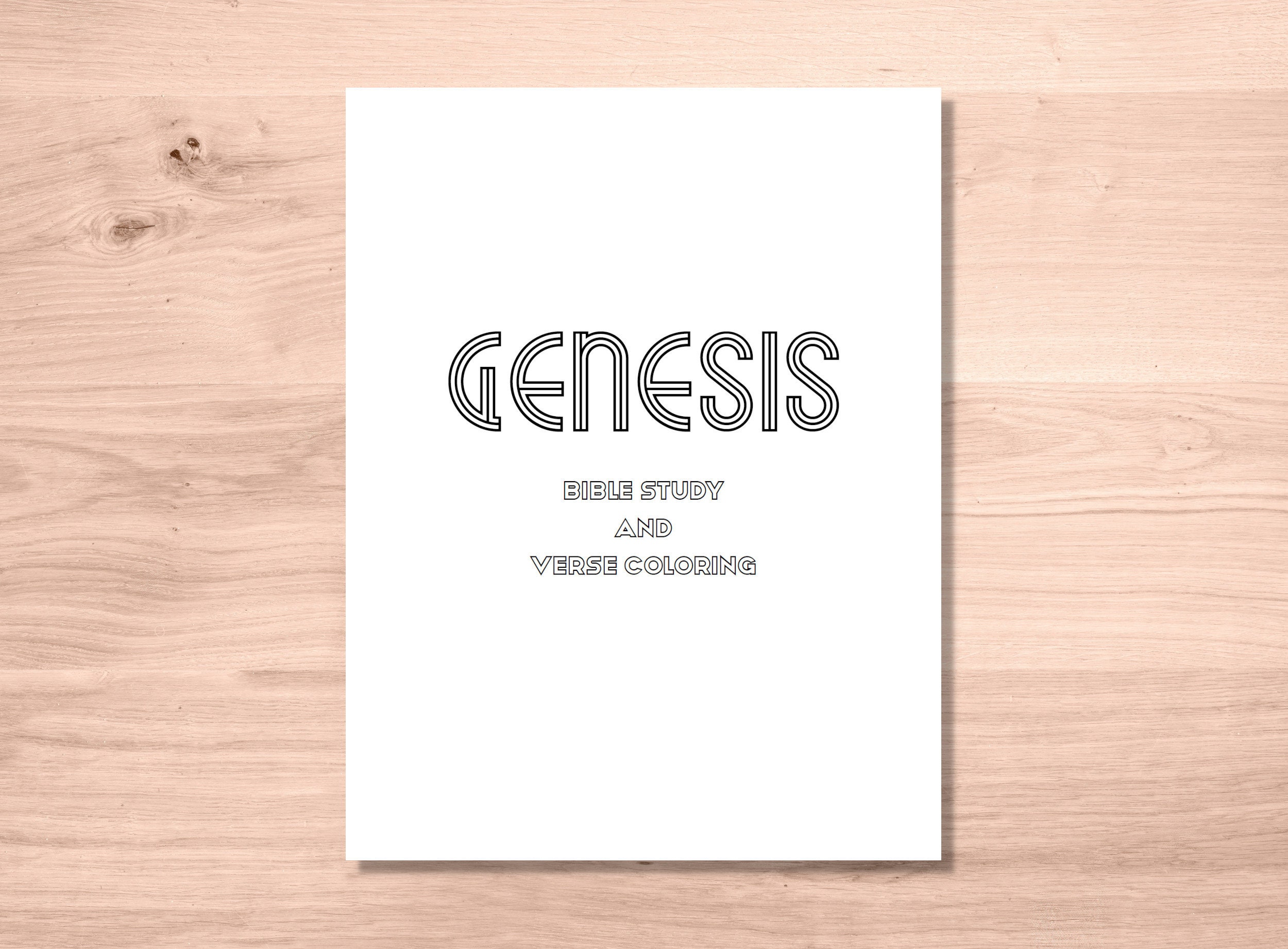 Genesis Bible Study & Verse Coloring Workbook: Homeschool Devotion ...