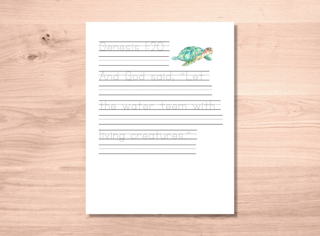 Bible Verse Tracing & Copywork: Christian Homeschool Handwriting (PDF ...