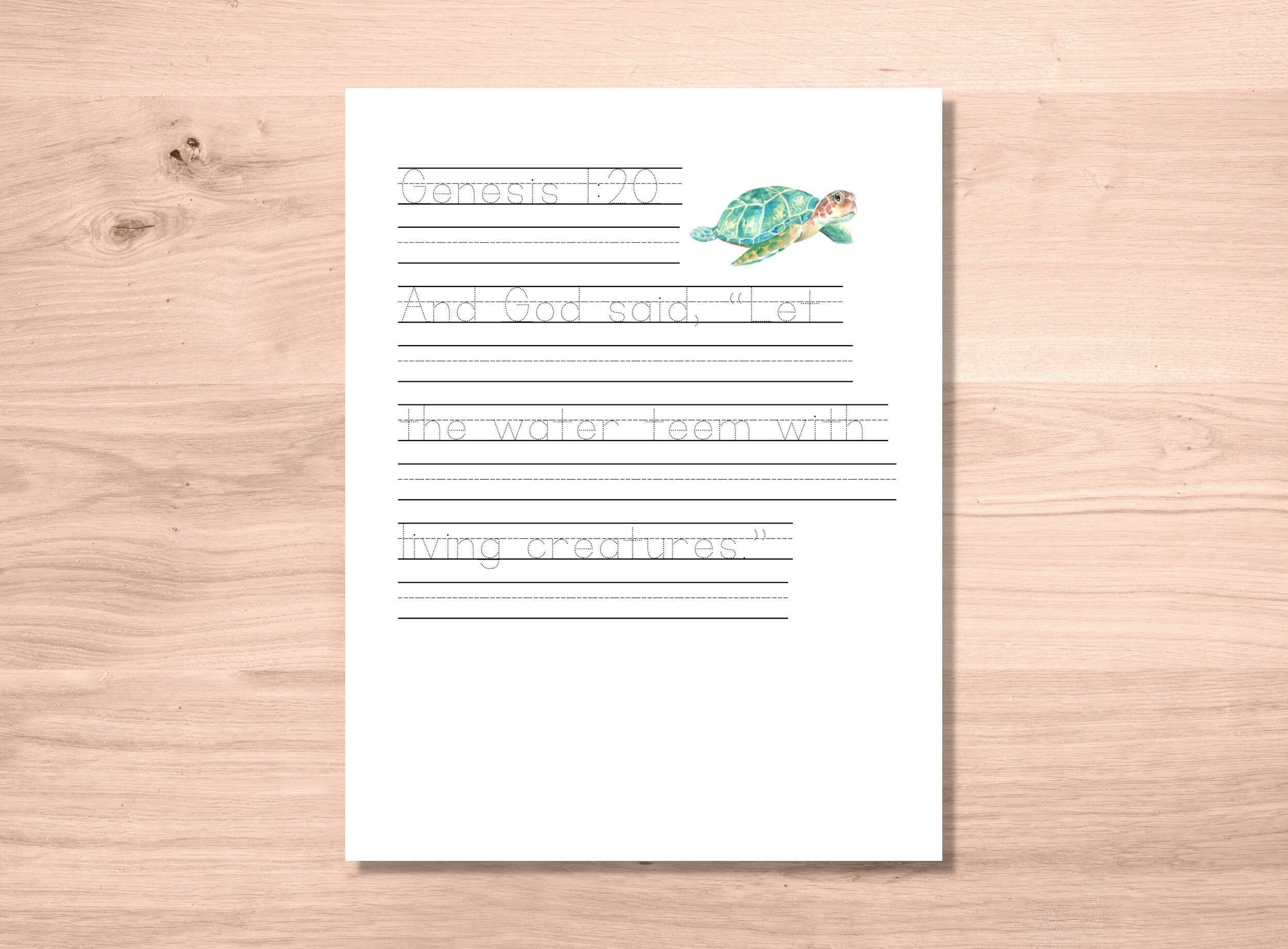 Bible Verse Tracing & Copywork: Christian Homeschool Handwriting (PDF ...
