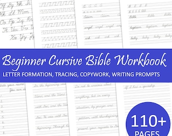 Cursive Alphabet Bible Verse Copywork, Cursive Copywork, Cursive ...