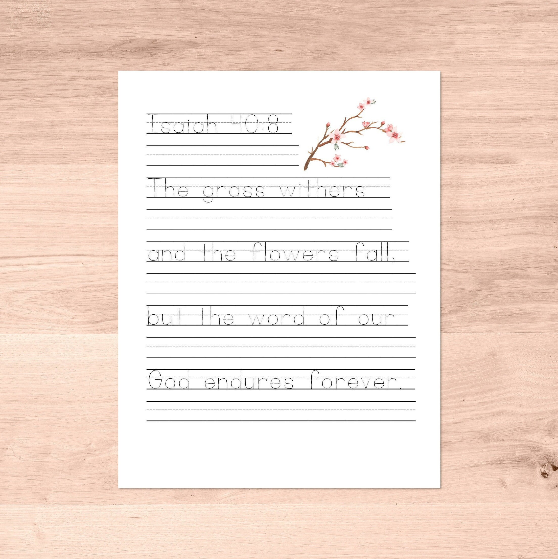 Bible Tracing & Copywork // Set 1 // 25 Pages - Etsy