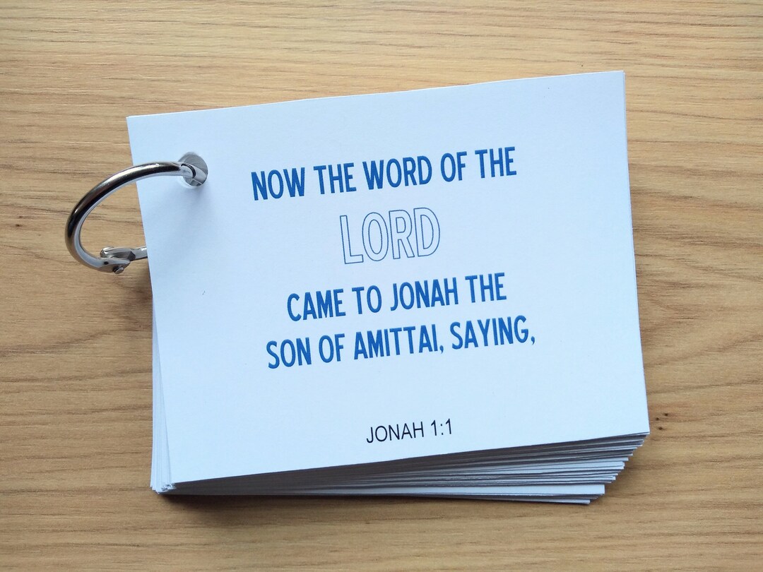 Jonah Memory Cards / ESV / Scripture Memory / Bible Memorization ...